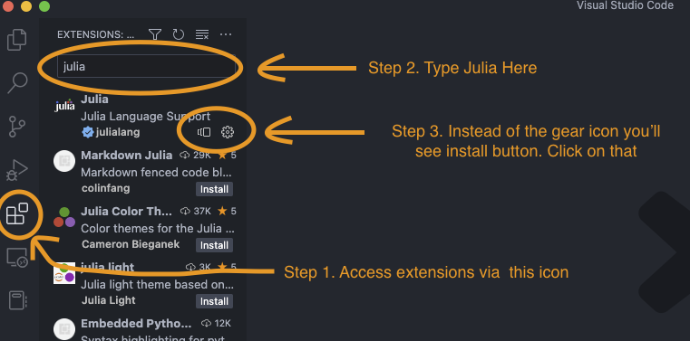 Julia Setup via juliaup